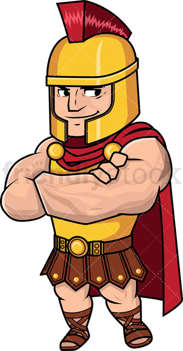 Muscular And Confident Roman General Cartoon Vector Clipart - FriendlyStock