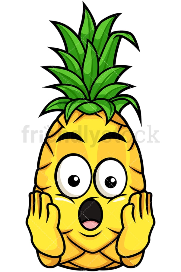 Shocked Pineapple Cartoon Vector Clipart - FriendlyStock