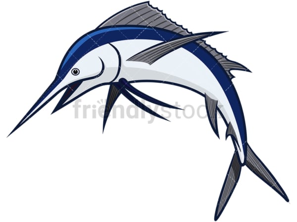 Marlin Fish Cartoon Vector Clipart - FriendlyStock