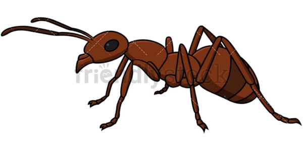 Ant Side View Cartoon Vector Clipart - FriendlyStock
