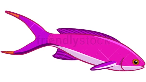 Pink Fish Cartoon Vector Clipart - FriendlyStock