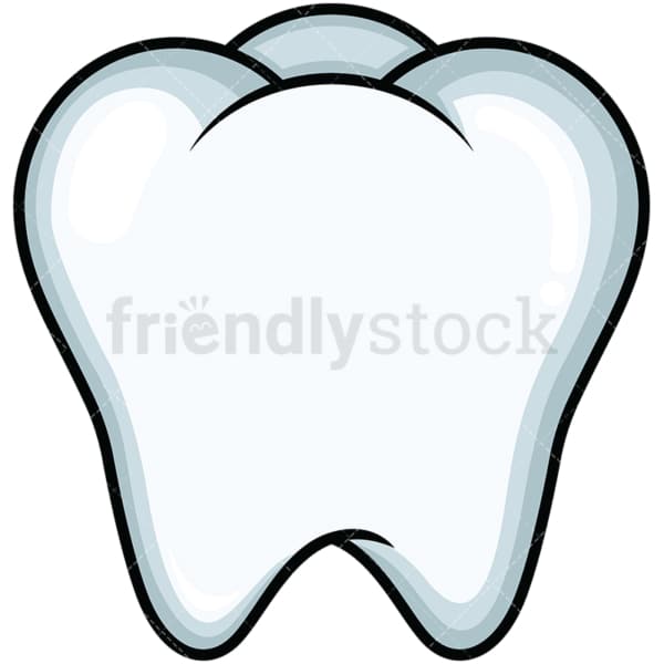 Tooth Icon Cartoon Vector Clipart - FriendlyStock