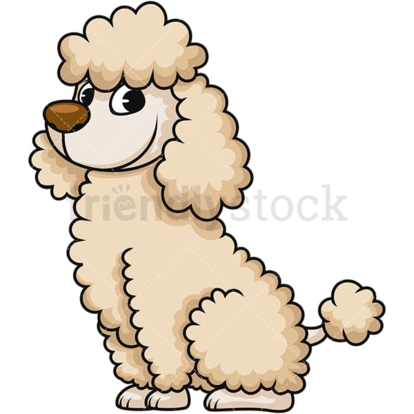 Cute Miniature Poodle Cartoon Vector Clipart - FriendlyStock