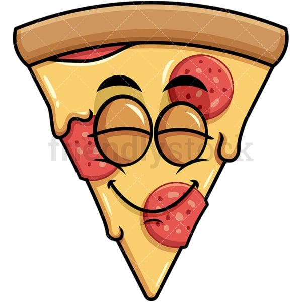 Bitten Crust Pizza Emoji Cartoon Vector Clipart - FriendlyStock