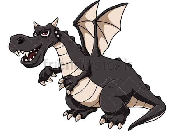 Fierce Dragon Cartoon Vector Clipart - FriendlyStock