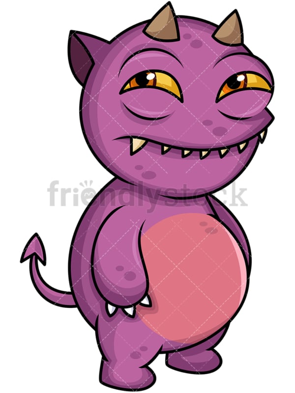 Evil Monster Cartoon Vector Clipart - FriendlyStock