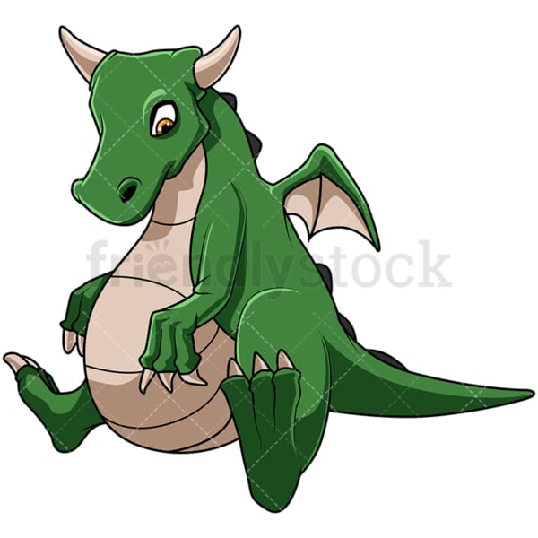 Fat Dragon Cartoon Vector Clipart - FriendlyStock