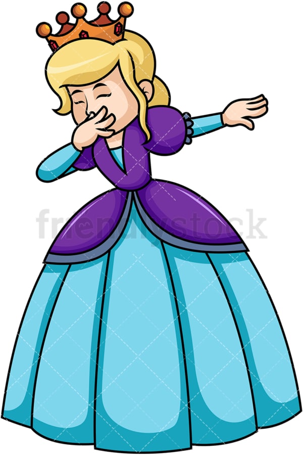 Dabbing Little Girl Cartoon Vector Clipart - FriendlyStock