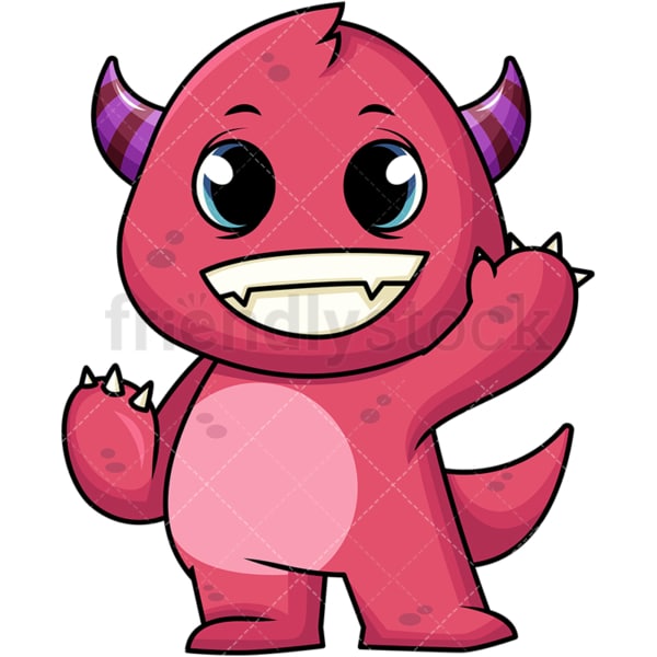 Friendly Monster Cartoon Vector Clipart - FriendlyStock