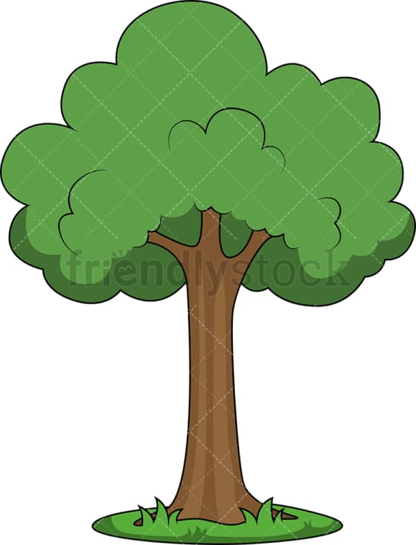 Simple Tree Cartoon Vector Clipart - FriendlyStock