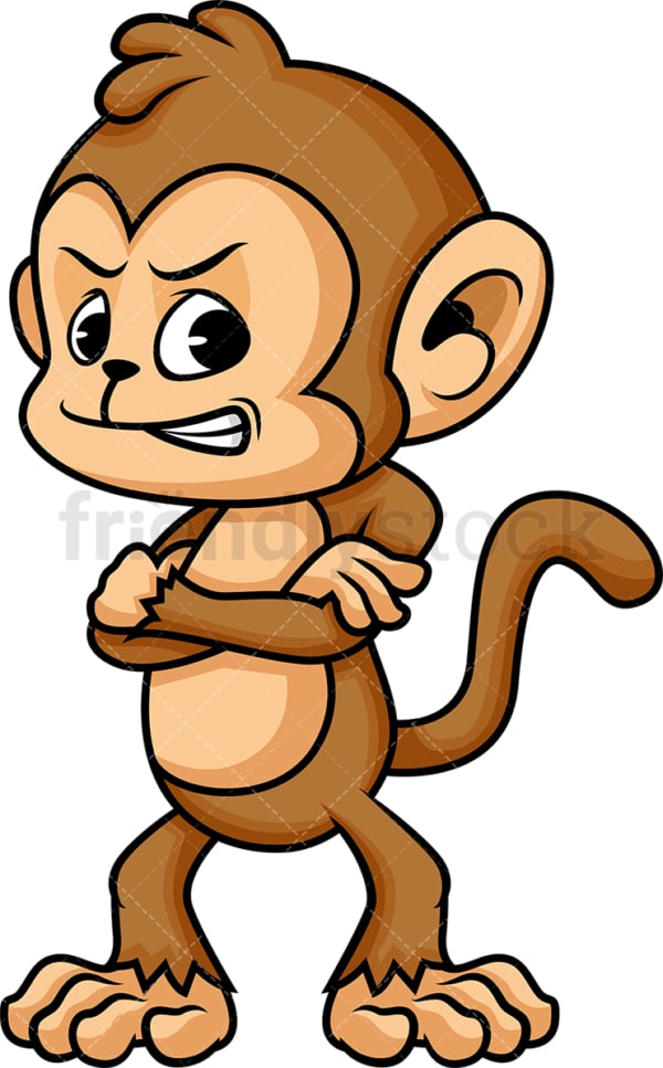Angry Monkey Cartoon Vector Clipart - FriendlyStock