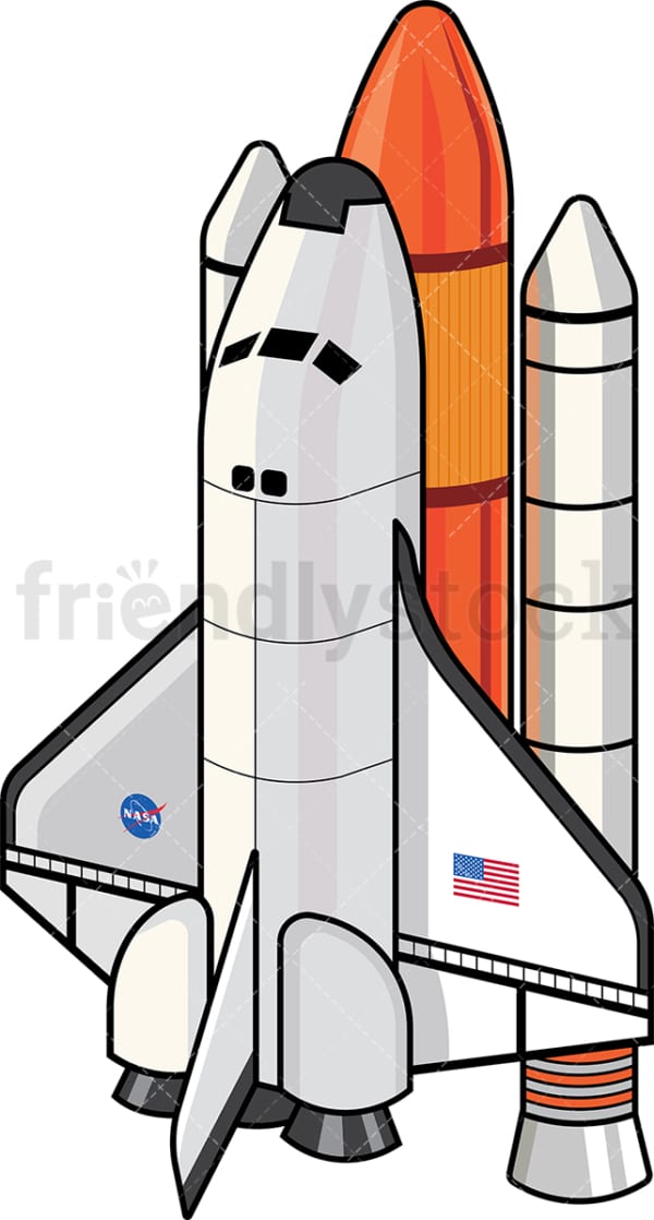 NASA Space Shuttle Cartoon Vector Clipart - FriendlyStock