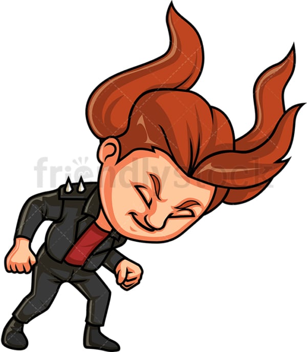 Little Girl Dancing To The Macarena Cartoon Clipart - FriendlyStock