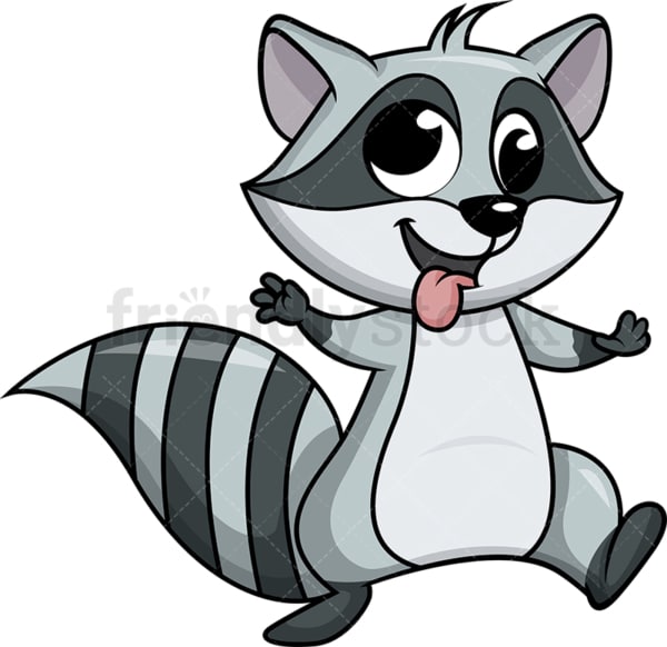 Mean Raccoon Cartoon Clipart Vector - FriendlyStock