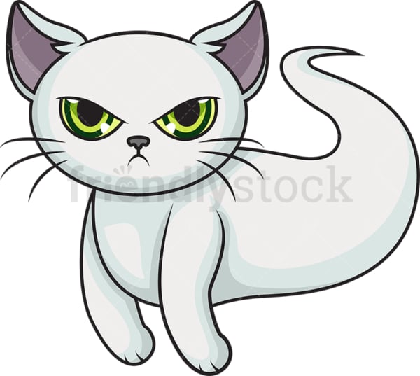 Ghost Cat Cartoon Clipart Vector - FriendlyStock