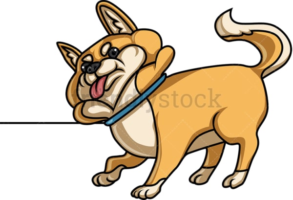 Disobedient Dog Cartoon Clipart Vector - FriendlyStock