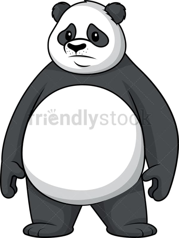 Sad Panda Cartoon Clipart Vector - FriendlyStock