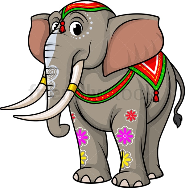 Elephant Making Noise Cartoon Clipart Vector - FriendlyStock