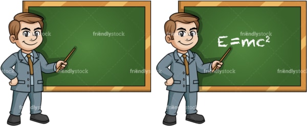Male Physics Teacher Cartoon Clipart Vector - FriendlyStock