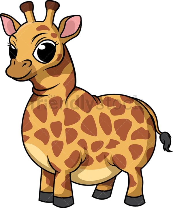 Giraffe In Love Cartoon Clipart Vector - FriendlyStock