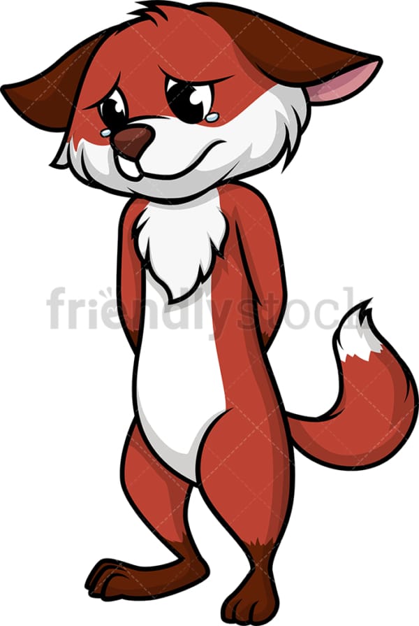 Fox Flexing Its Muscles Cartoon Clipart Vector - FriendlyStock