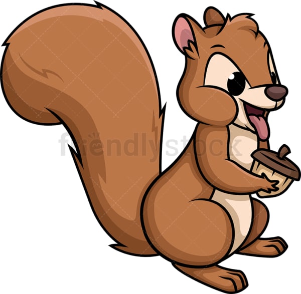Crazy Squirrel Cartoon Clipart Vector - FriendlyStock