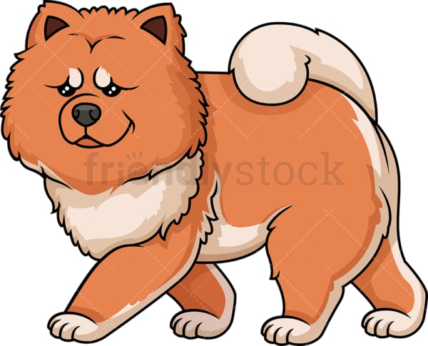 Black Chow Chow Lying Down Cartoon Clipart Vector - FriendlyStock