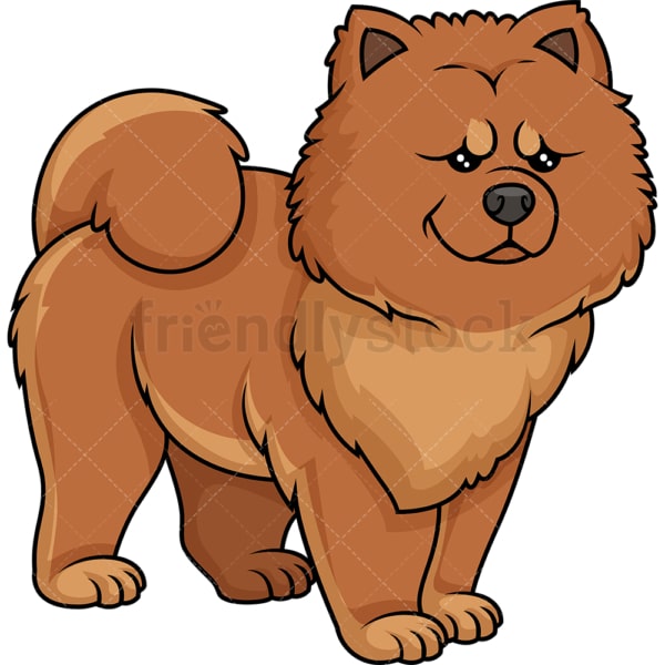 Black Chow Chow Lying Down Cartoon Clipart Vector - FriendlyStock