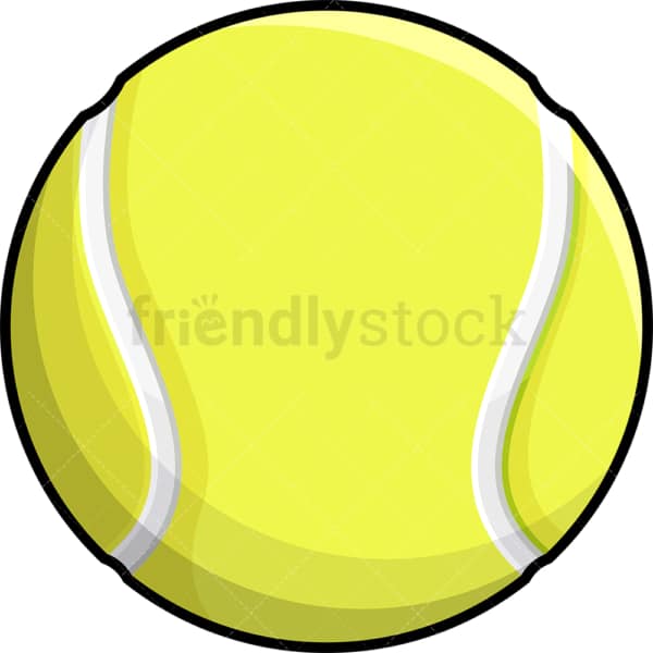 Tennis Ball Cartoon Clipart Vector - FriendlyStock