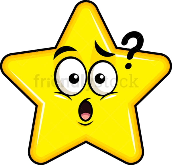 Winking And Smiling Star Emoji Cartoon Clipart Vector - FriendlyStock