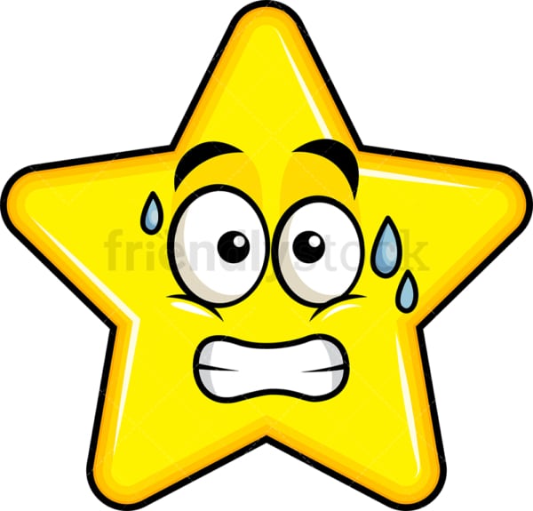 In Pain Star Emoji Cartoon Clipart Vector - FriendlyStock