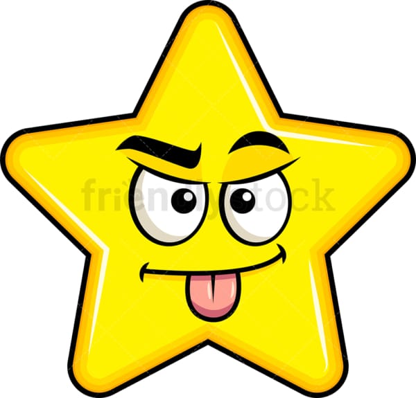 In Pain Star Emoji Cartoon Clipart Vector - FriendlyStock