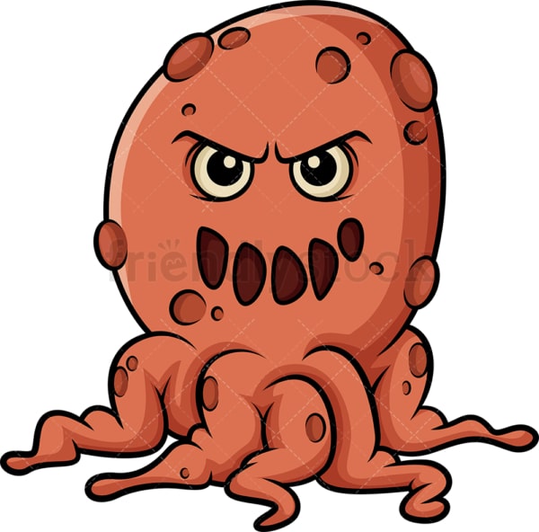 Body Germs Cartoon Vector Clipart - FriendlyStock