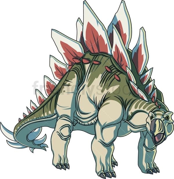 Realistic Triceratops Cartoon Clipart Vector - FriendlyStock