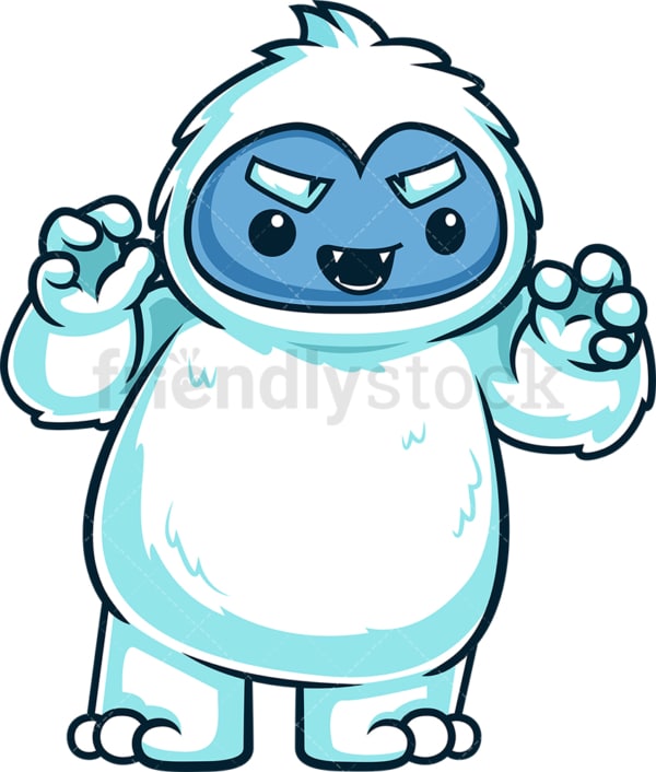 Angry Bigfoot Monster Cartoon Clipart Vector - FriendlyStock