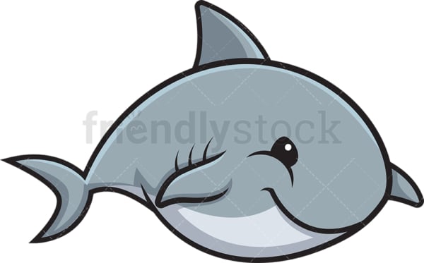 Fat Shark Cartoon Clipart Vector - FriendlyStock