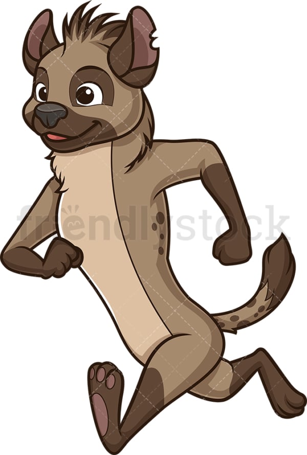Hyena Running Cartoon Clipart Vector - FriendlyStock