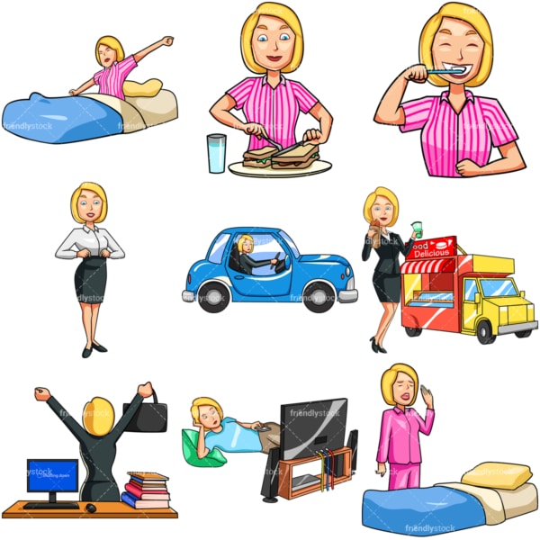 Caucasian Woman Daily Routine - FriendlyStock