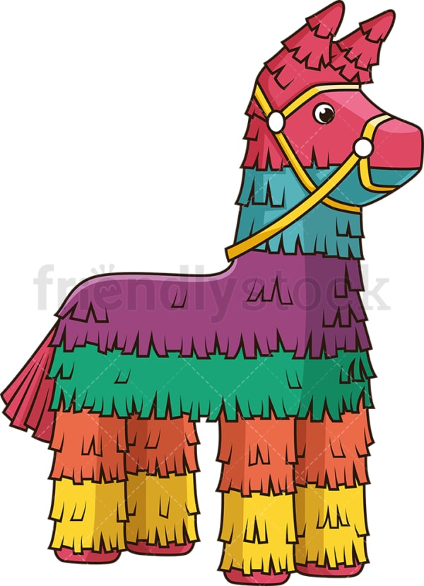 Colorful Pinata Cartoon Vector Clipart - FriendlyStock