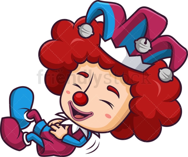 Jester Laughing Cartoon Clipart Vector - FriendlyStock