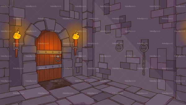 Medieval Dungeon Background Cartoon Vector Clipart - FriendlyStock