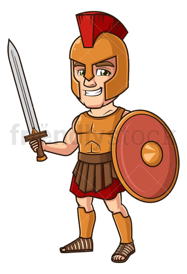Prince Hector Of Troy Cartoon Clipart Vector - FriendlyStock