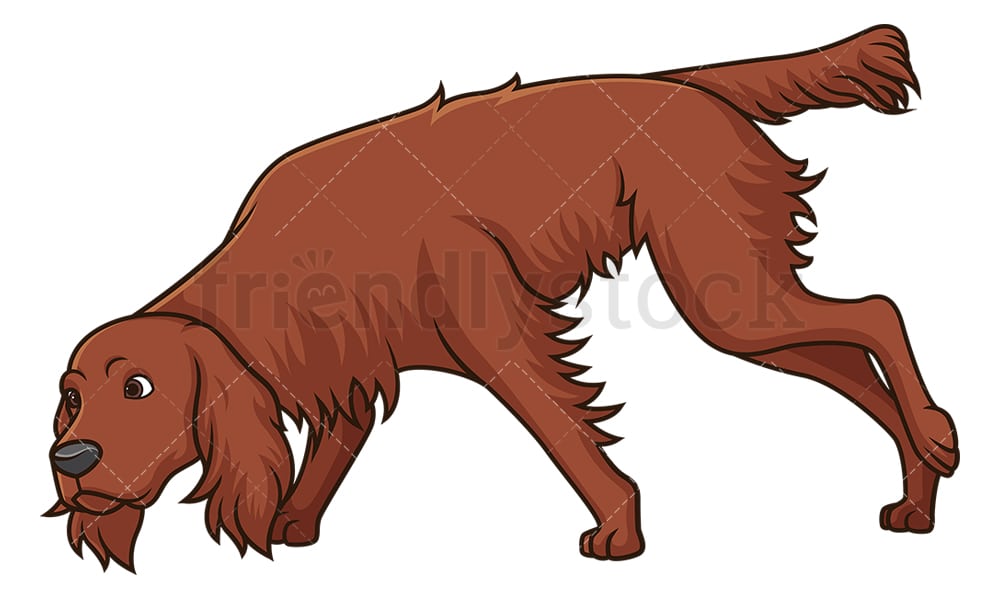 Irish Setter Dogs Cartoon Vector Clipart - FriendlyStock
