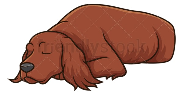 Gorgeous Irish Setter Cartoon Clipart Vector - FriendlyStock