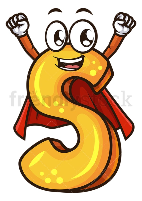 Cartoon Letter S Vector Clipart - FriendlyStock