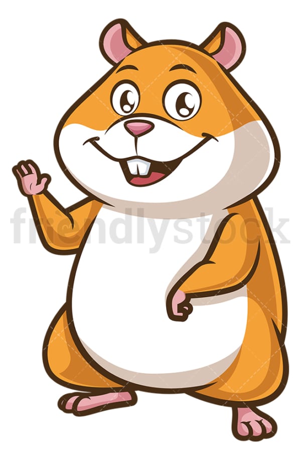 Hamster Eating Cookie Cartoon Clipart Vector - FriendlyStock
