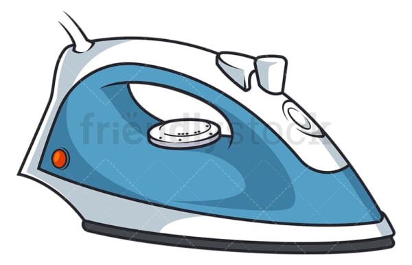Electric Iron Cartoon Vector Clipart - FriendlyStock