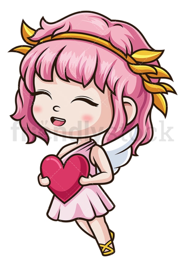 Female Cupid In Love Cartoon Clipart Vector - FriendlyStock