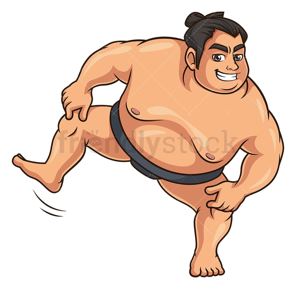 Sumo Fighter Cartoon Clipart Vector - FriendlyStock