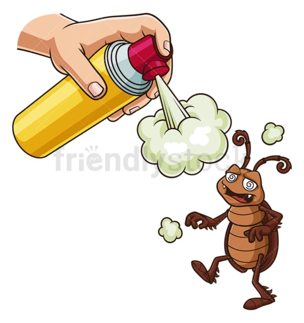 Cockroach Repellent Spray Cartoon Vector Clipart - FriendlyStock